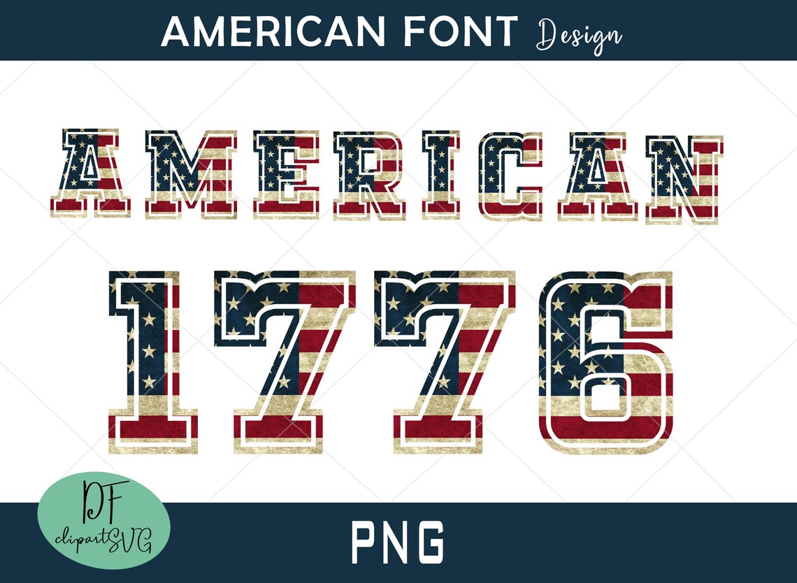American Alphabet Font American Number American Alphabet | Etsy