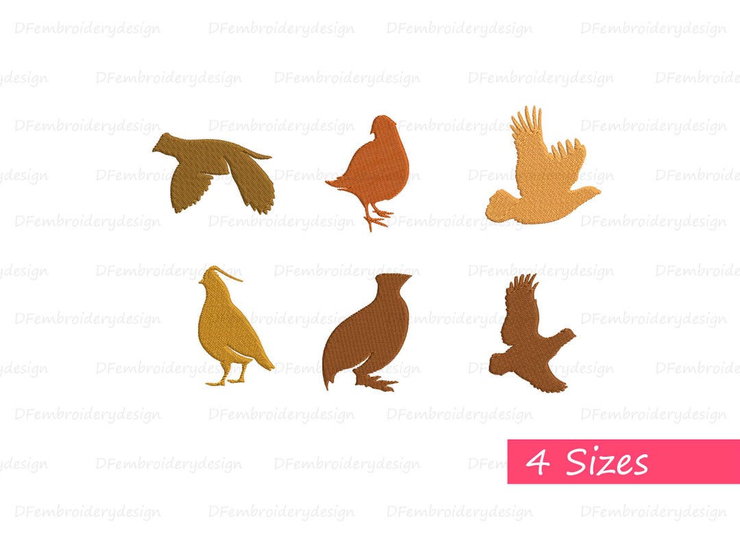 Quail Embroidery Design - Bird Machine Embroidery File - Realistic ...