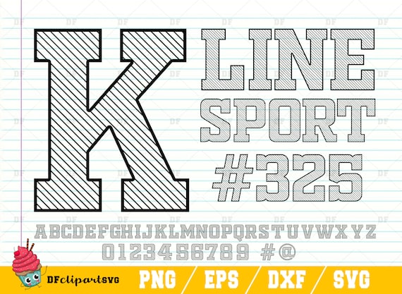 Line Sport Font Football Font Volleyball font Font Cut | Etsy