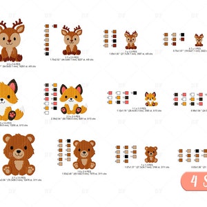 Mini Woodland Animals Embroidery Designs: Safari Animals (digital ...