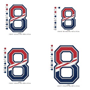 Vintage Sport Number Embroidery Design, Sport Number Embroidery Design ...