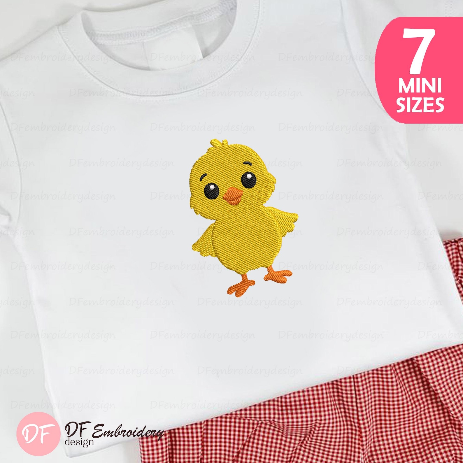 Mini Baby Chick Embroidery Design, Spring Easter Pattern (digital ...
