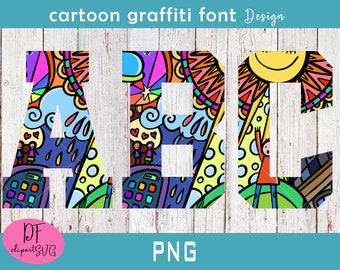 DIGITAL DOWNLOAD Graffiti Tag Alphabet PNG Lettering Graphic Vector - Etsy