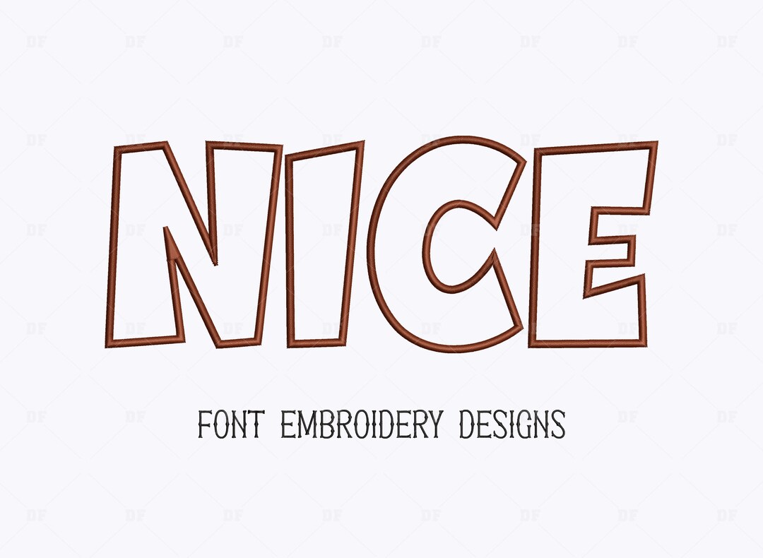 Nice Font Embroidery Design, Font Embroidery Design, Embroidery Design ...