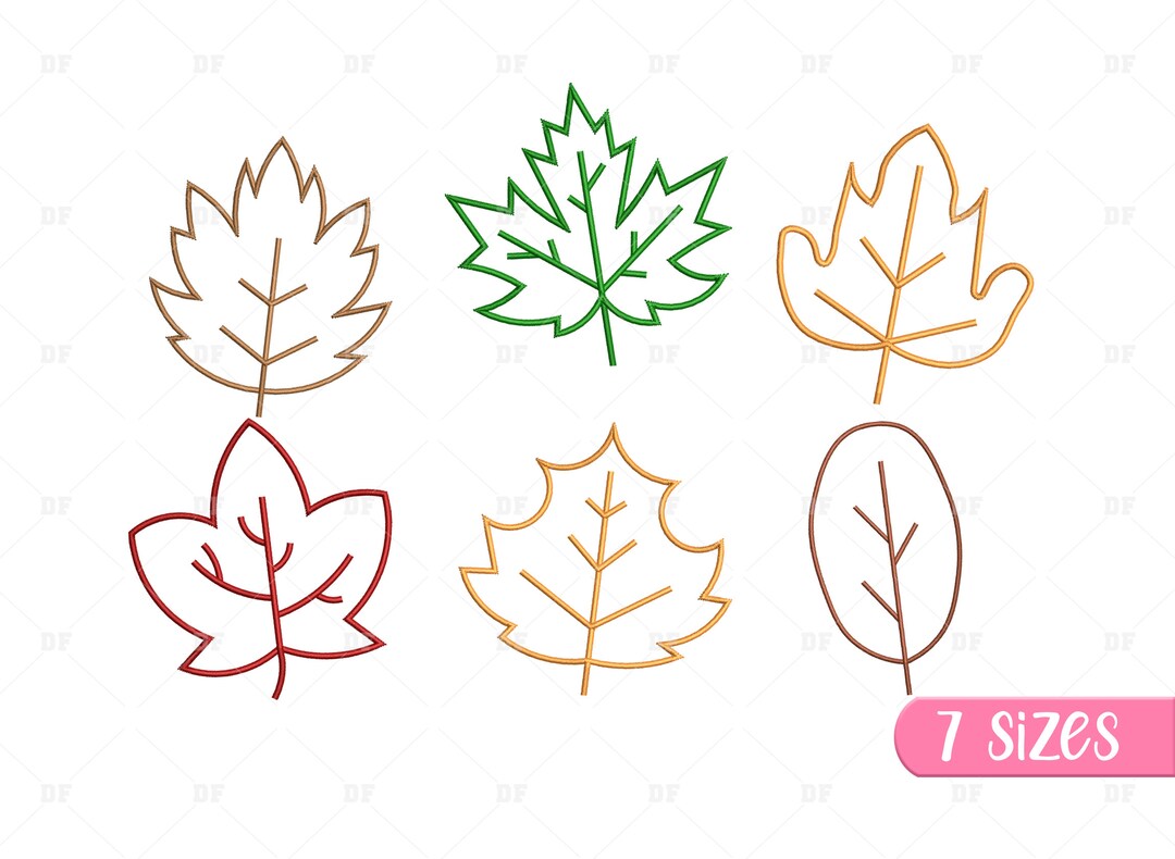 Fall Leaves Embroidery Design, Mini Fall Leaves Embroidery Designs ...