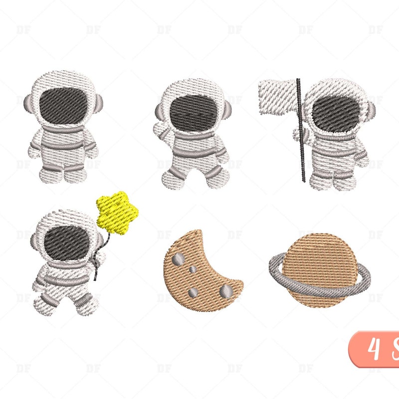 Astronaut Embroidery - Etsy
