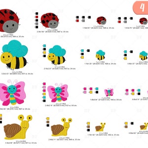 Mini Insect Embroidery Designs, Animals Embroidery Designs, 7 Designs ...