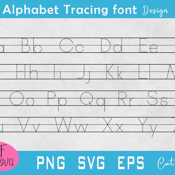26 Printable Trace the Alphabet Worksheets - Etsy