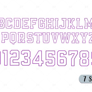 SPORT Outline Font Embroidery Design, Varsity Outline Embroidery Font ...
