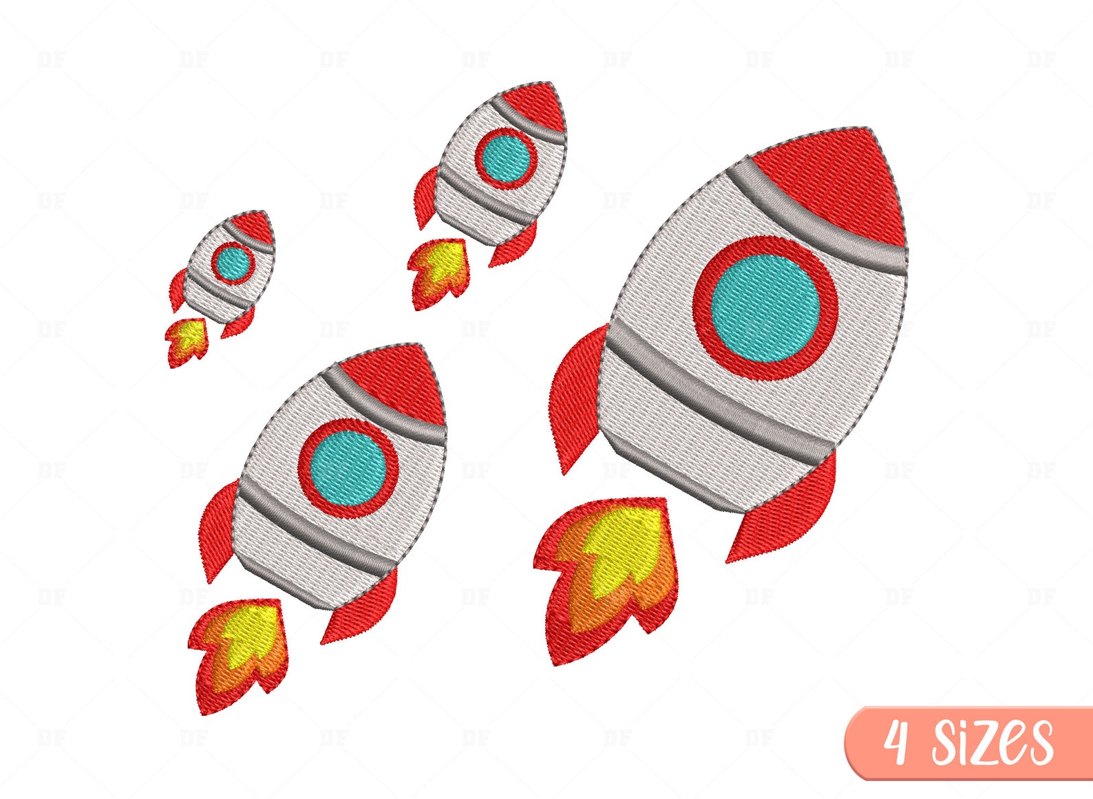 Mini Rocket Embroidery Design Spaceship Embroidery Designs - Etsy