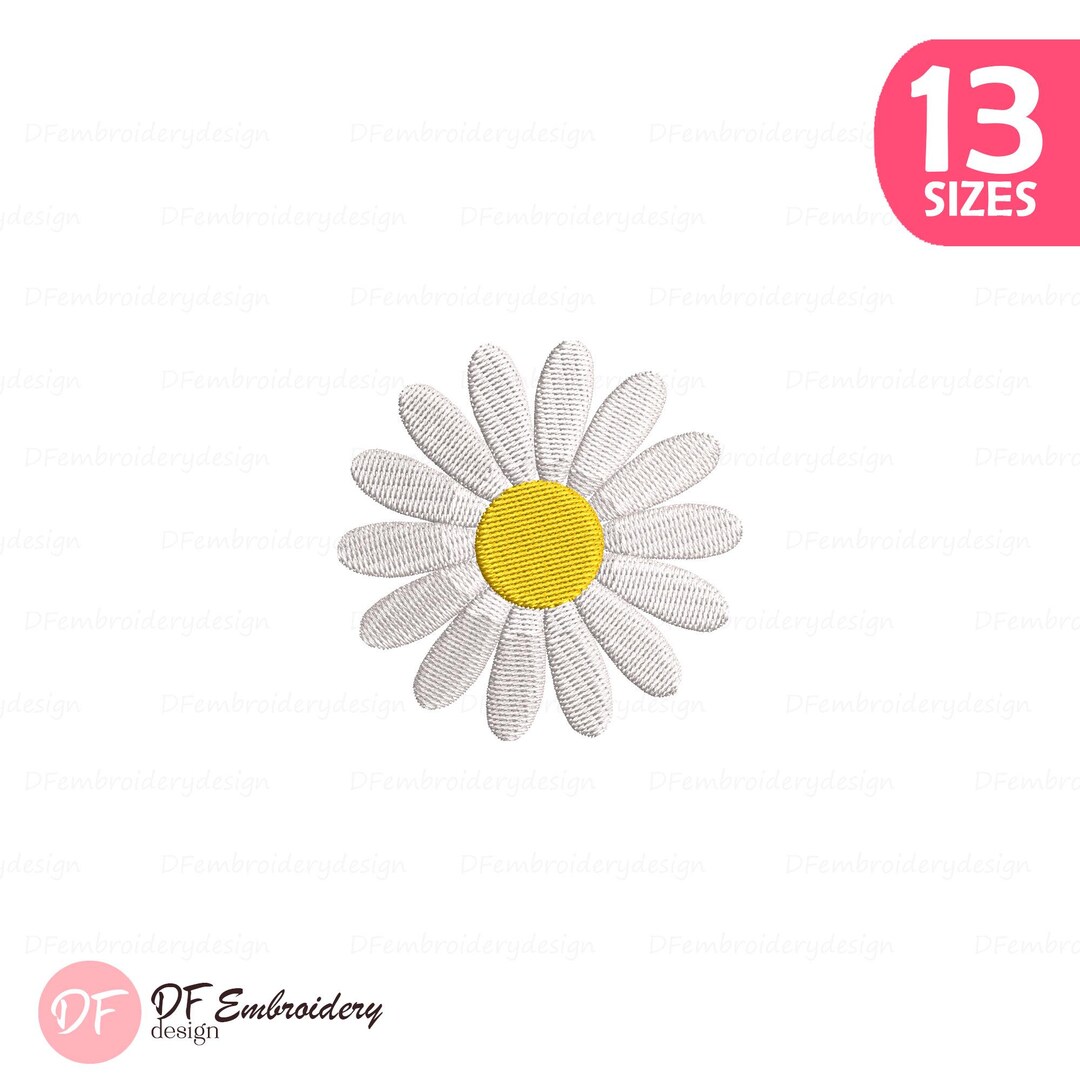 Daisy Machine Embroidery Design: Spring Floral Pattern (instant ...