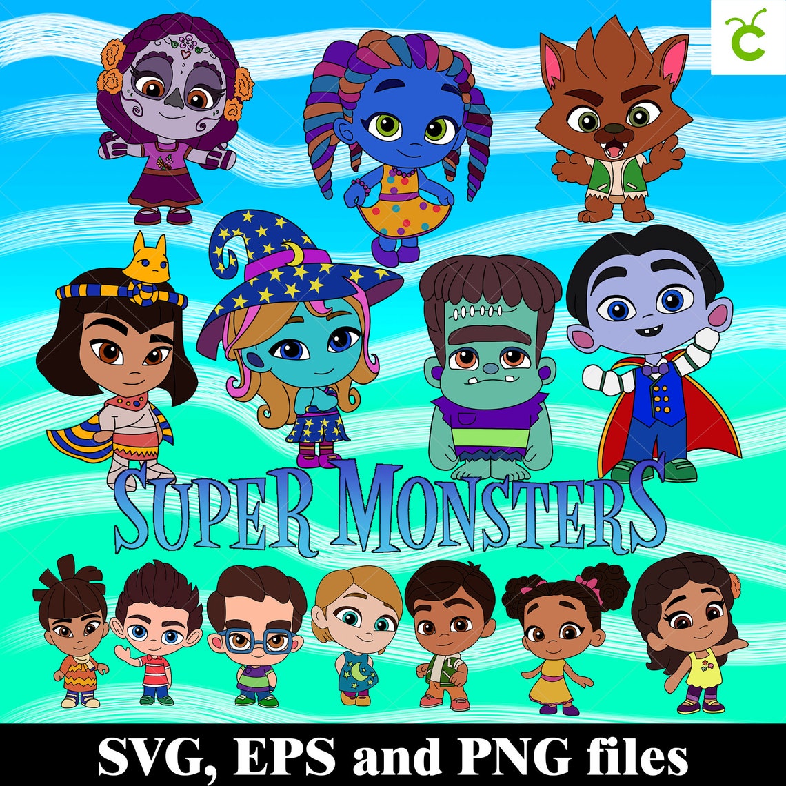 Super Monsters SVG Bundle para cricut Super Monsters SVG - Etsy España