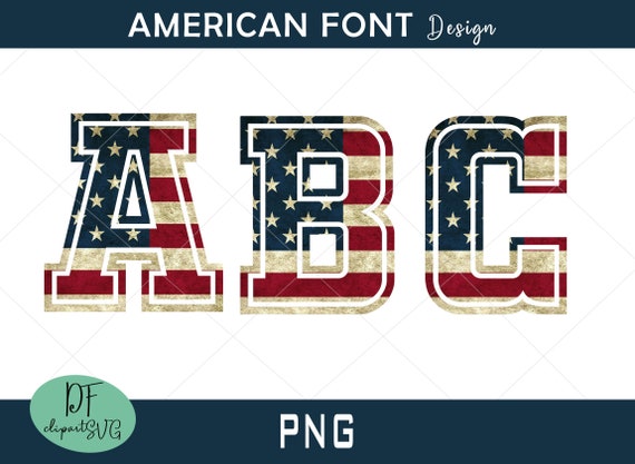 American Alphabet Font American Number American Alphabet | Etsy