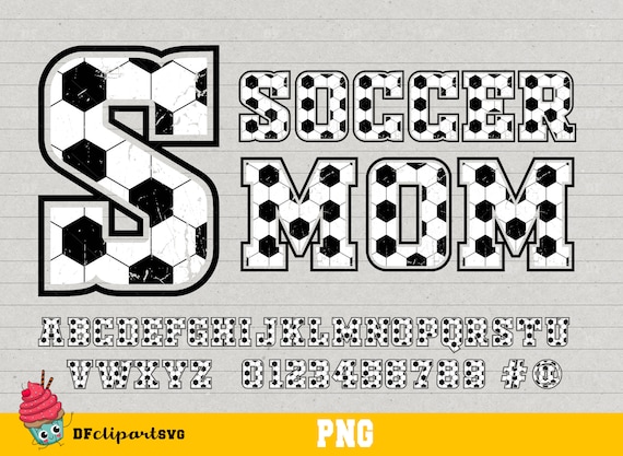 Soccer Ball Letters Soccer Mom. Soccer Balls And Black And White