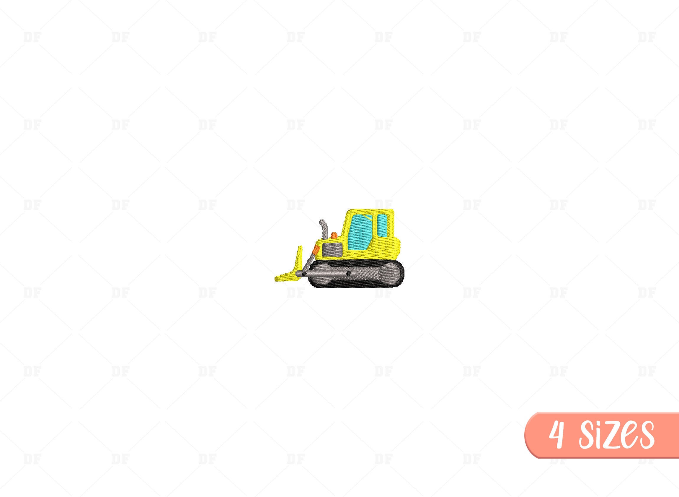 Mini Construction Embroidery Design Construction Embroidery - Etsy