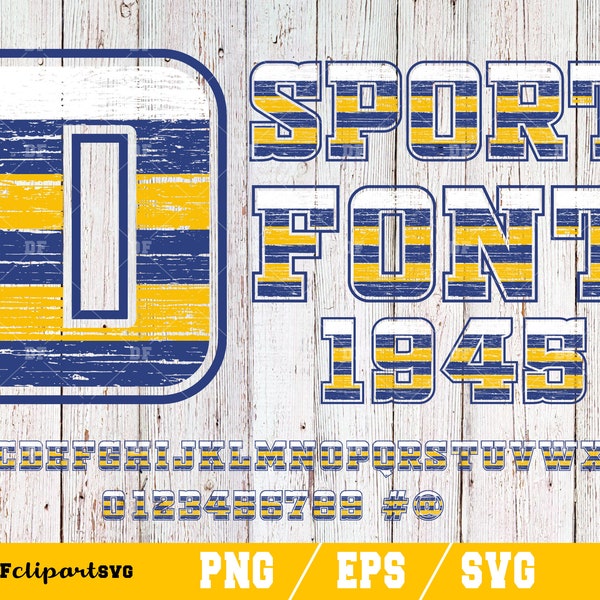 Sports Number Fonts Svg - Etsy