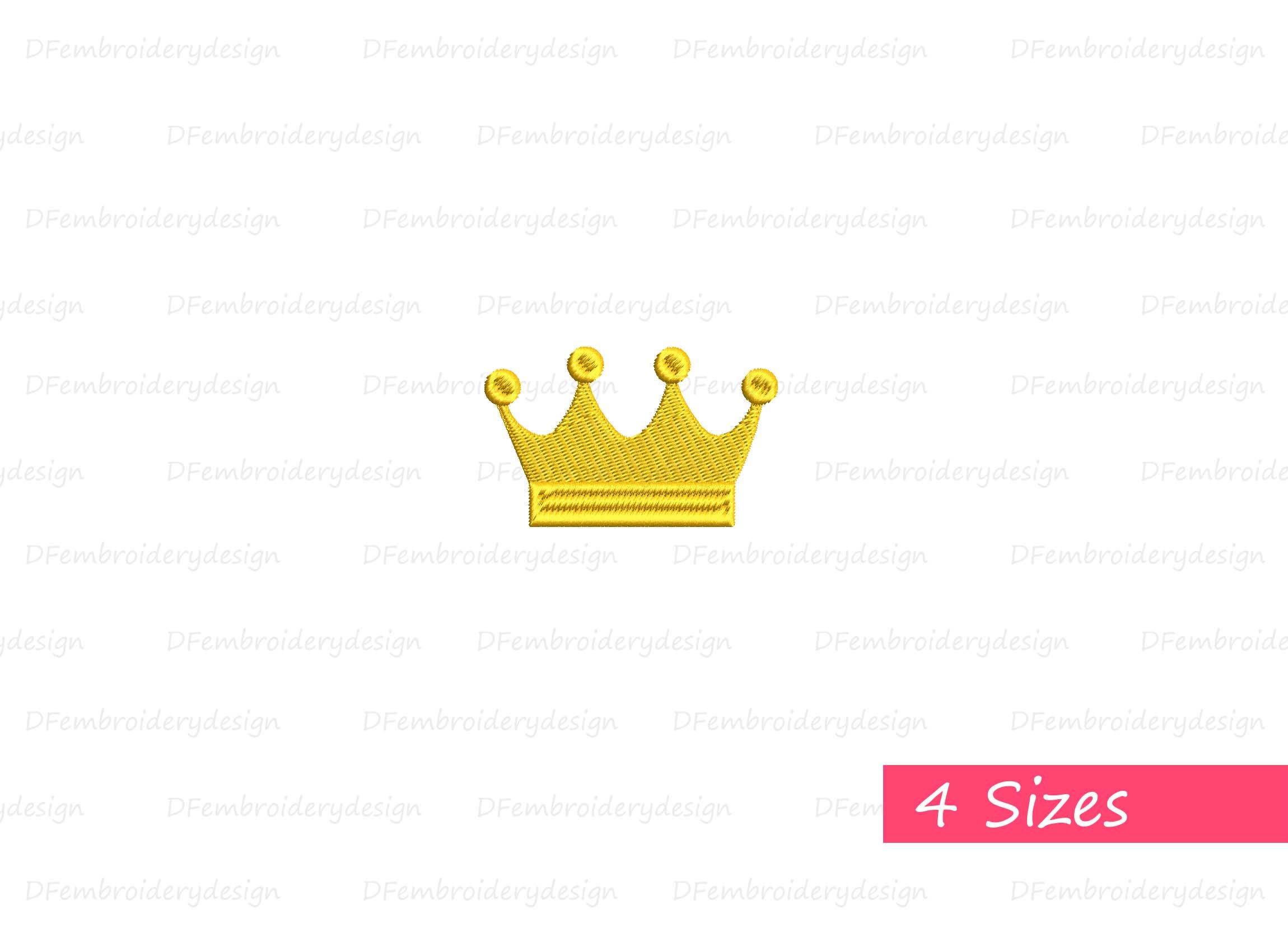 Mini Crown Machine Embroidery Designs: Regal Flair (instant Download ...