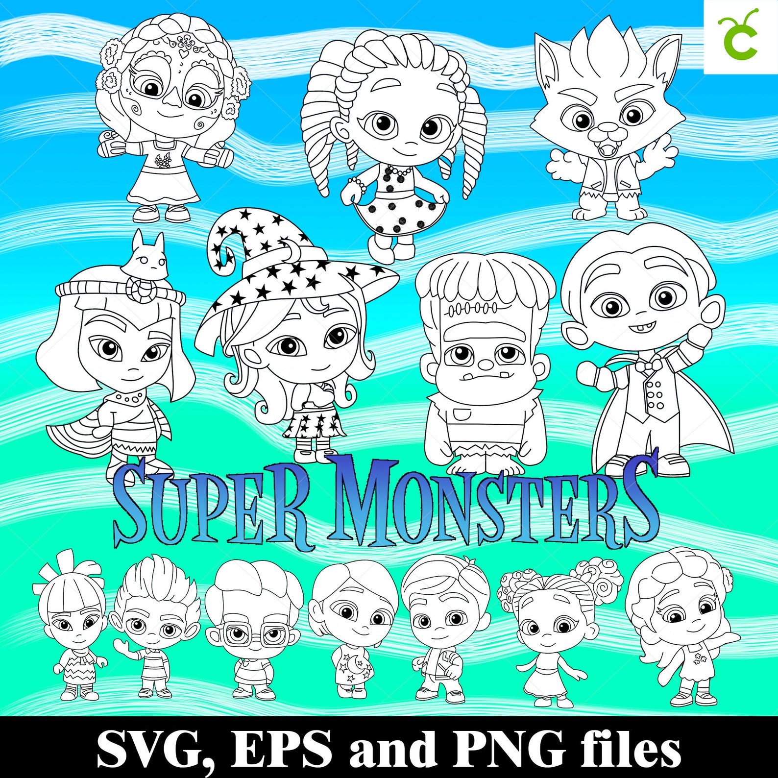 Super Monsters SVG Bundle para cricut Super Monsters SVG - Etsy España