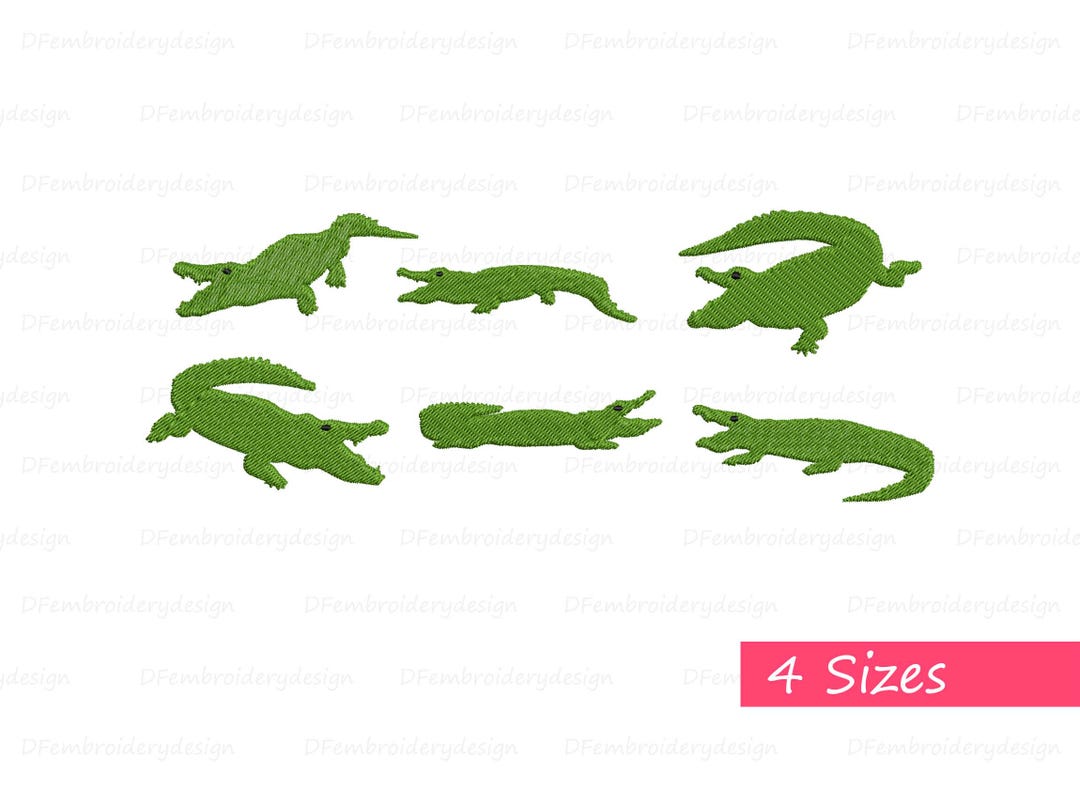 Mini Crocodile Embroidery Designs: Alligator Machine Embroidery ...