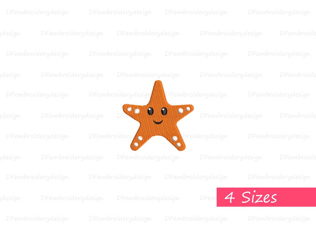 Mini Baby Sea Star Embroidery Design, Baby Sea Star Embroidery Design ...