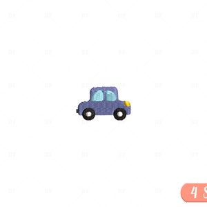 Mini Car Embroidery Design: Vehicle Embroidery File (4 Sizes) (digital ...