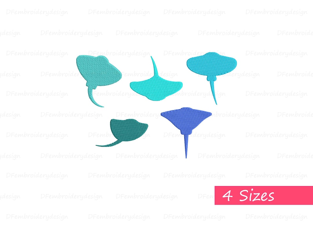 Mini Stingray Embroidery Designs, Stingray Embroidery Designs, Animal ...