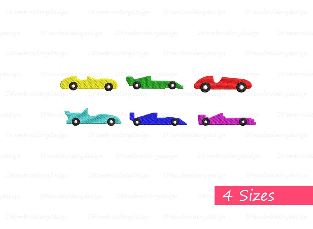 Mini Race Car Embroidery Designs, Race Car Embroidery Designs, Car ...