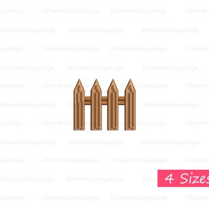 Mini Wooden Fence Embroidery Design: Rustic Garden Pattern (digital ...