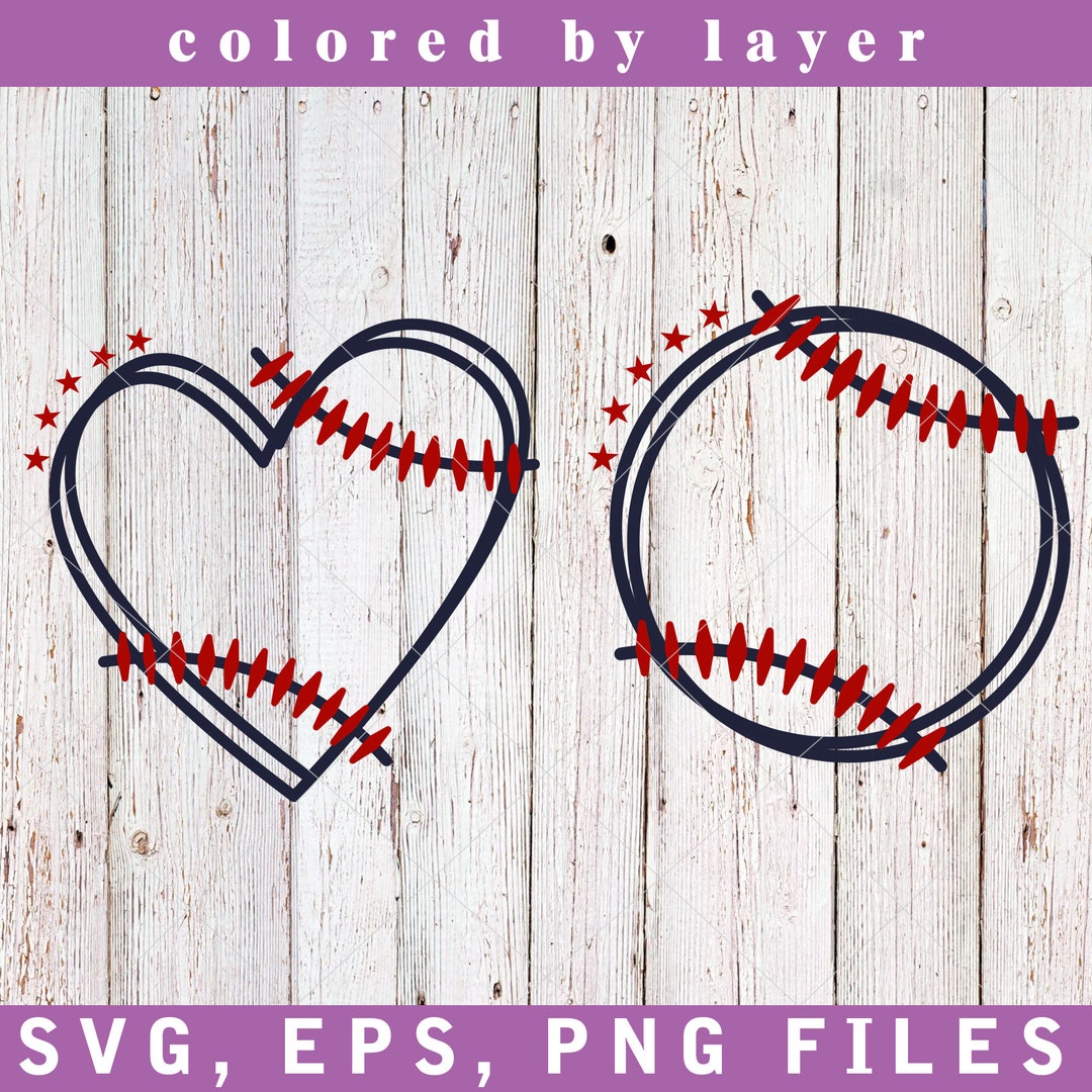 Baseball Heart SVG: Frame Cutting File (digital Download) - Etsy