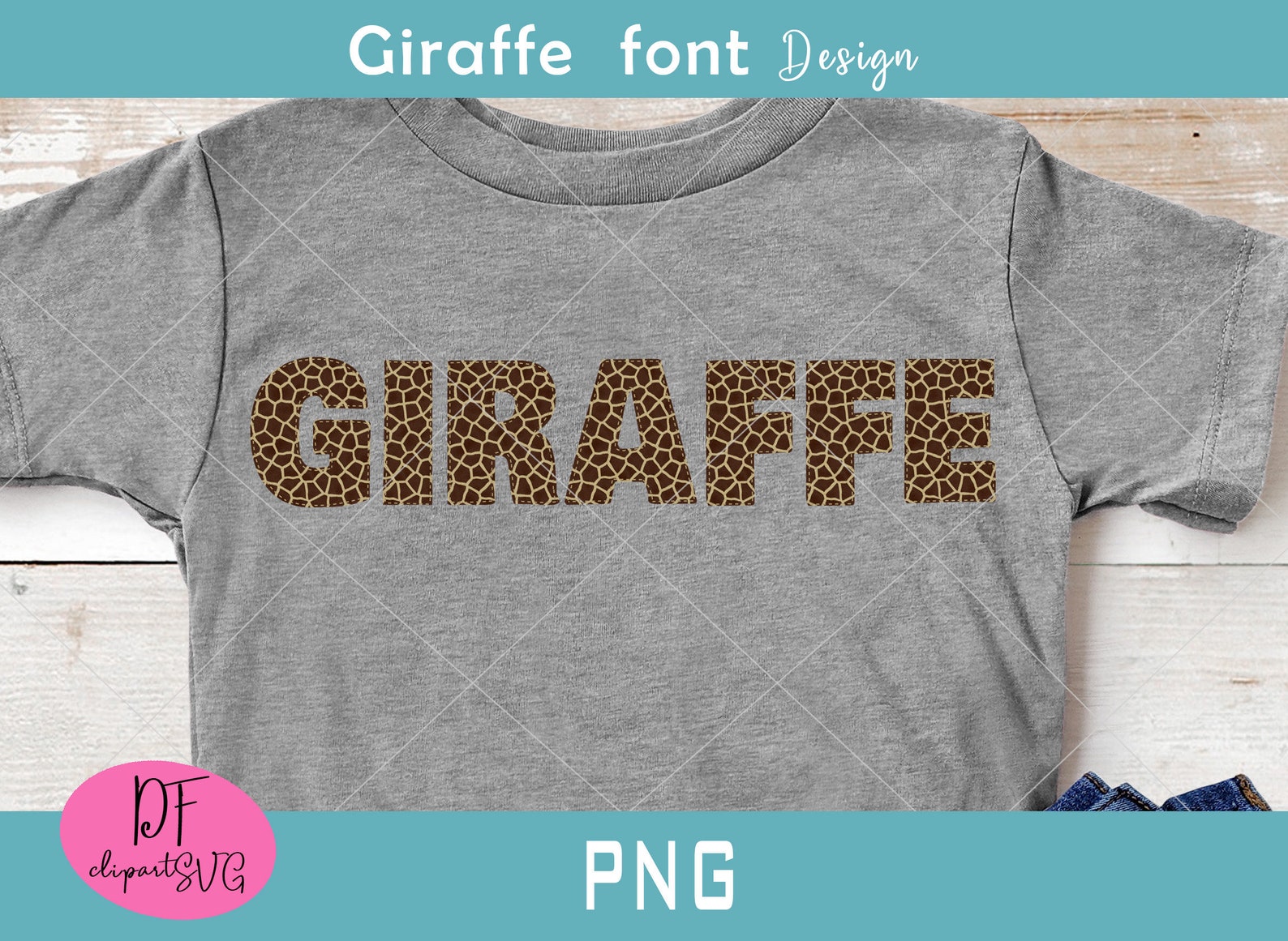 Giraffe Font Png African Animal Alphabet PNG Letters A-Z & - Etsy