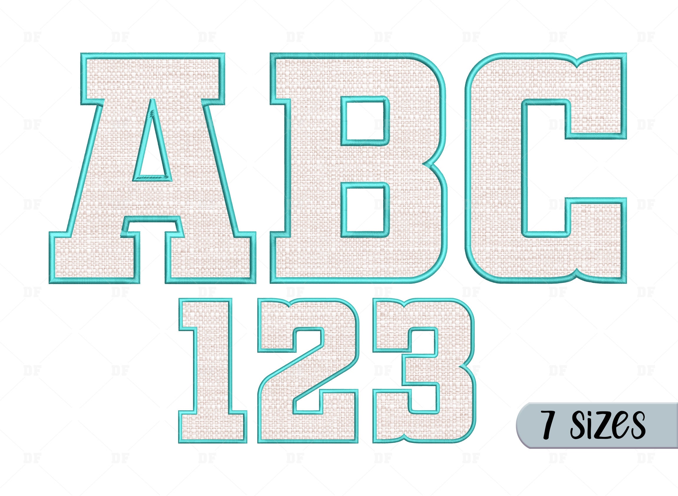Varsity Outline Embroidery Font Embroidery Designs Font Etsy