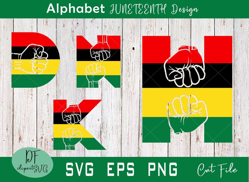 Juneteenth Font Svg Bundle Layered for Cut in Vinyl With - Etsy