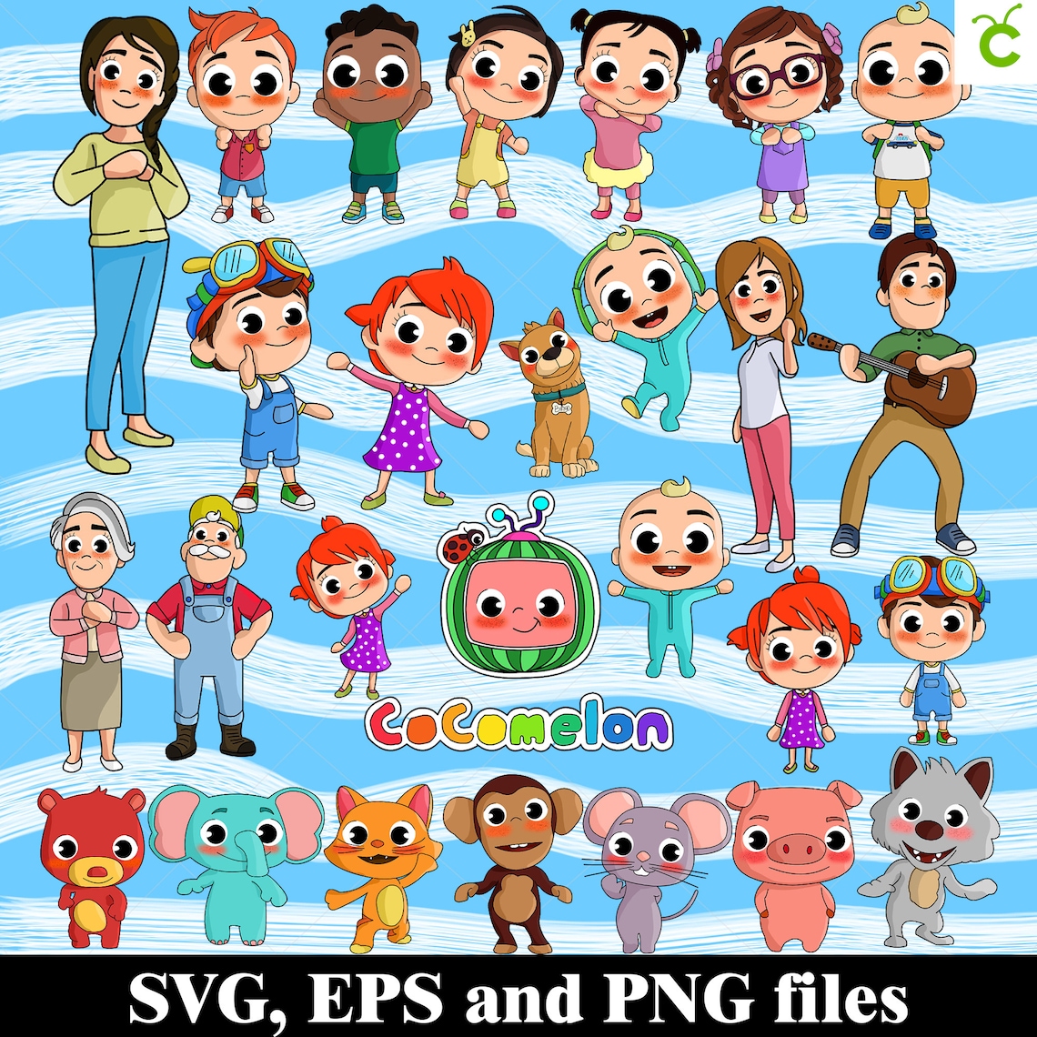 COCOMELON Svg Bundle Cocomelon Clipart Svg Cocomelon for | Etsy UK