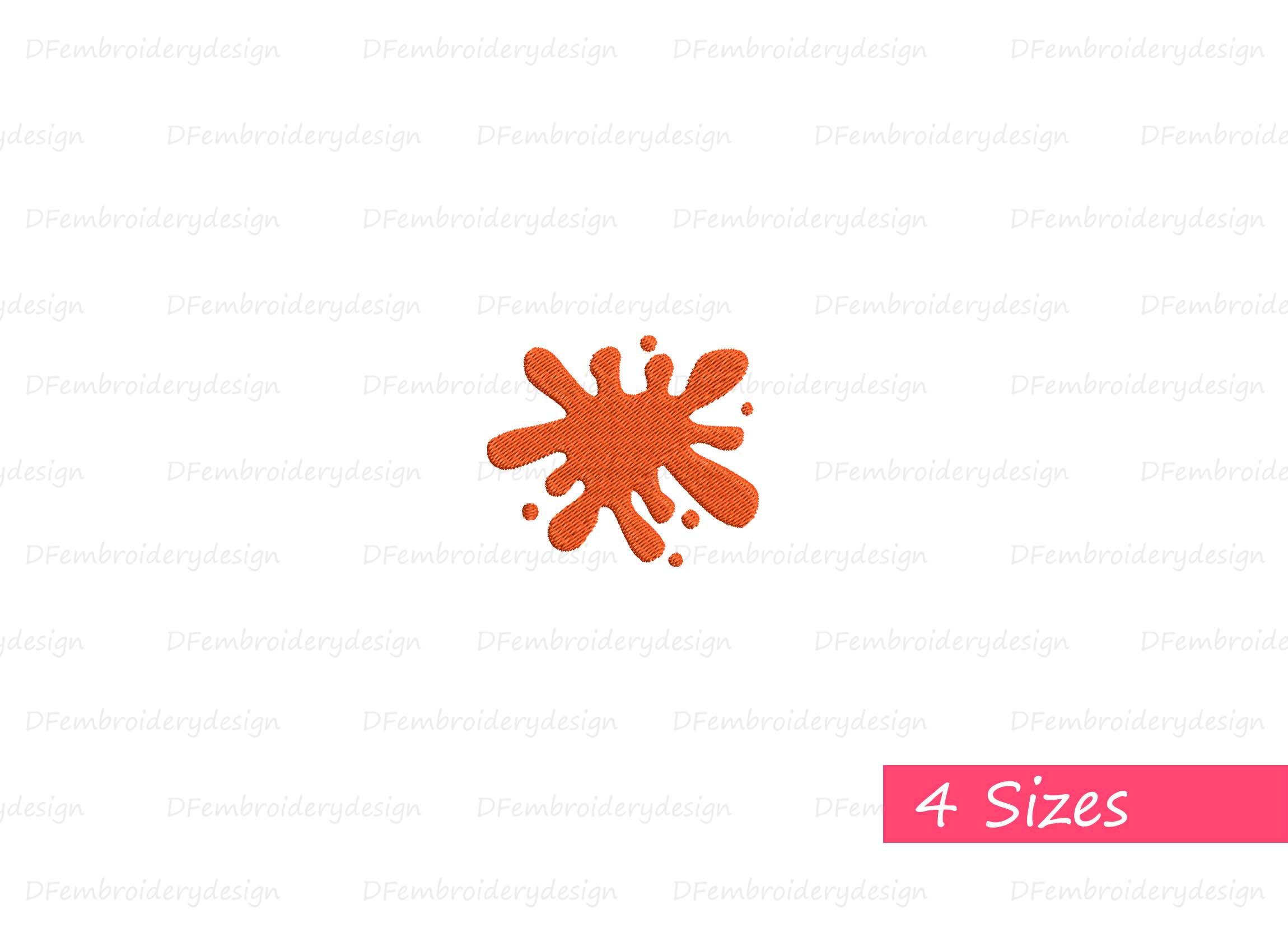 Paint Splatter Machine Embroidery Designs: Artistic Stitch Patterns (4 ...