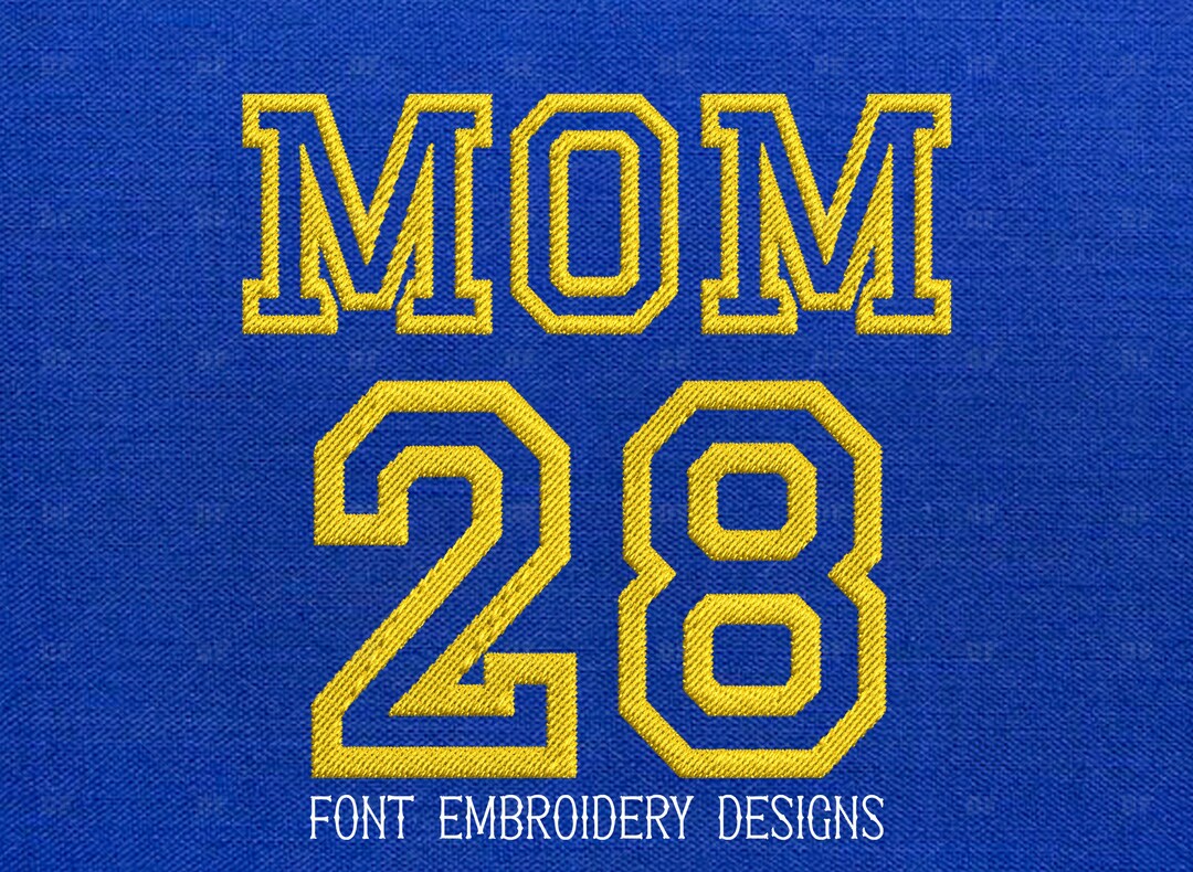 Varsity Font Embroidery Designs, Letters and Numbers, 3 Sizes - Etsy