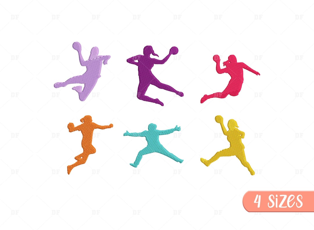Mini Handball Girl Embroidery Designs, Handball Embroidery Designs ...