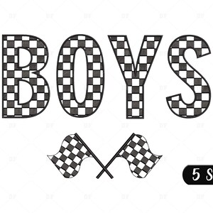 Checkered Racing Font Embroidery Designs: 5 Sizes (digital Files) - Etsy