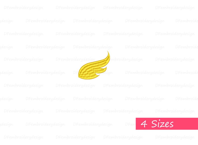 Mini Wing Embroidery Designs, Angel Wings (6 Designs, 4 Sizes) (digital ...