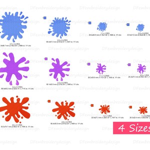 Paint Splatter Machine Embroidery Designs: Artistic Stitch Patterns (4 ...