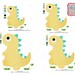 Dino Cute Embroidery Design, Dinosaur Cute Embroidery, Dinosaur ...