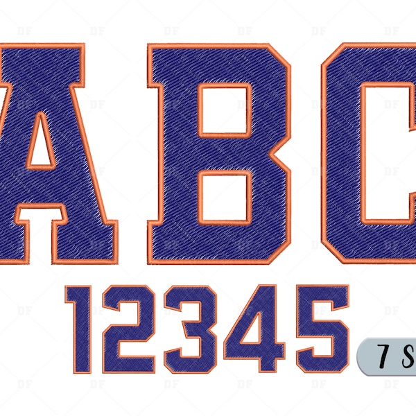 2 Color Embroidery Font - Etsy