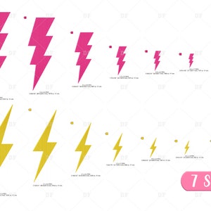 Lightning Bolt Embroidery Design: Mini Sizes (digital Download) - Etsy