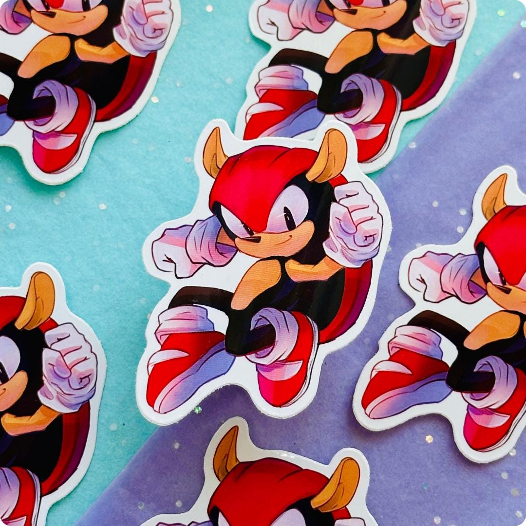 Sonic Mania Mighty the Armadillo Vinyl Sticker - Video Game Fan Art - Etsy