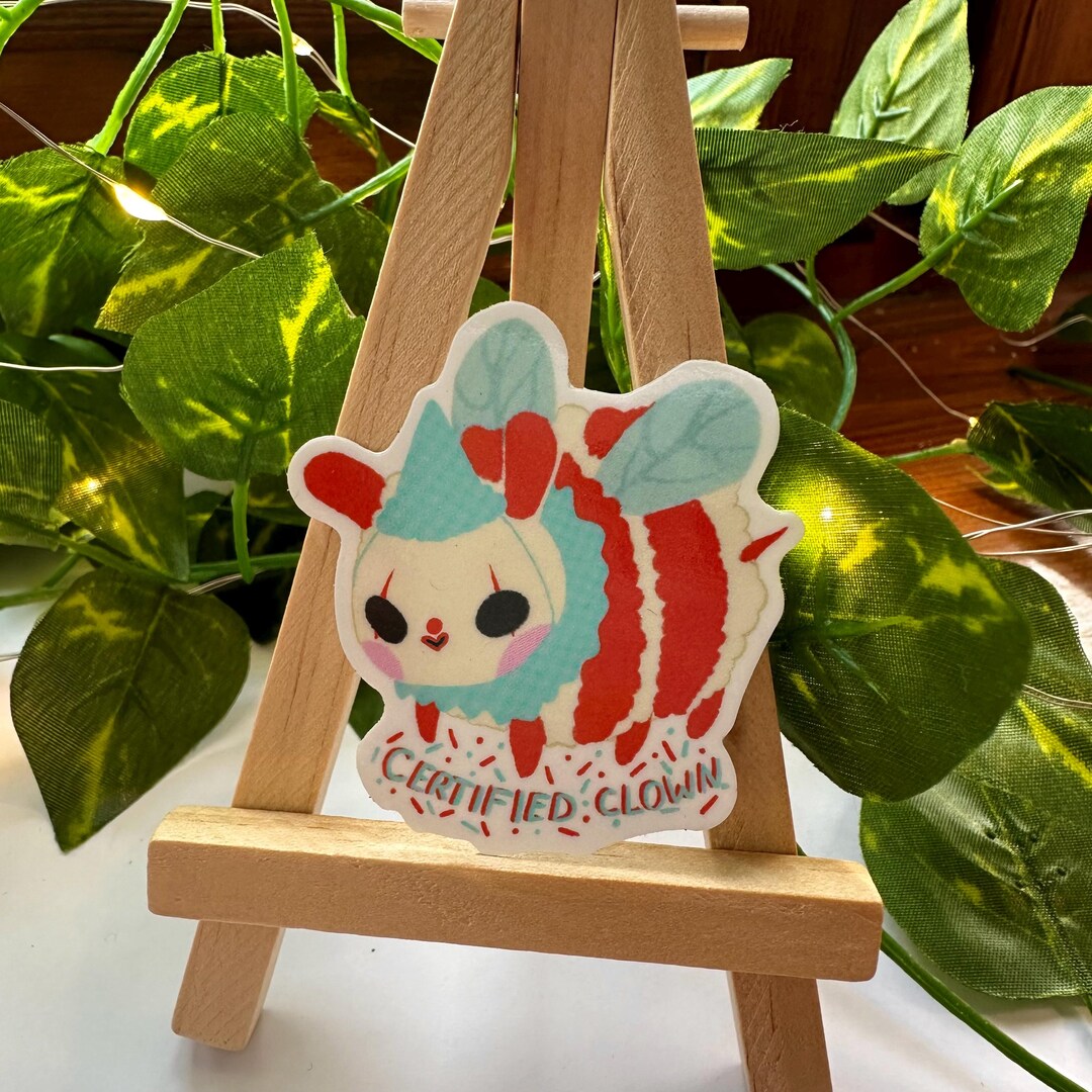 Certified Clown Sticker | Whimsical Sticker | Vinyl Stickers | Planner ...