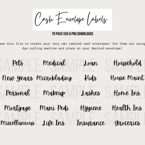 Cash Stuffing Svg - Etsy UK