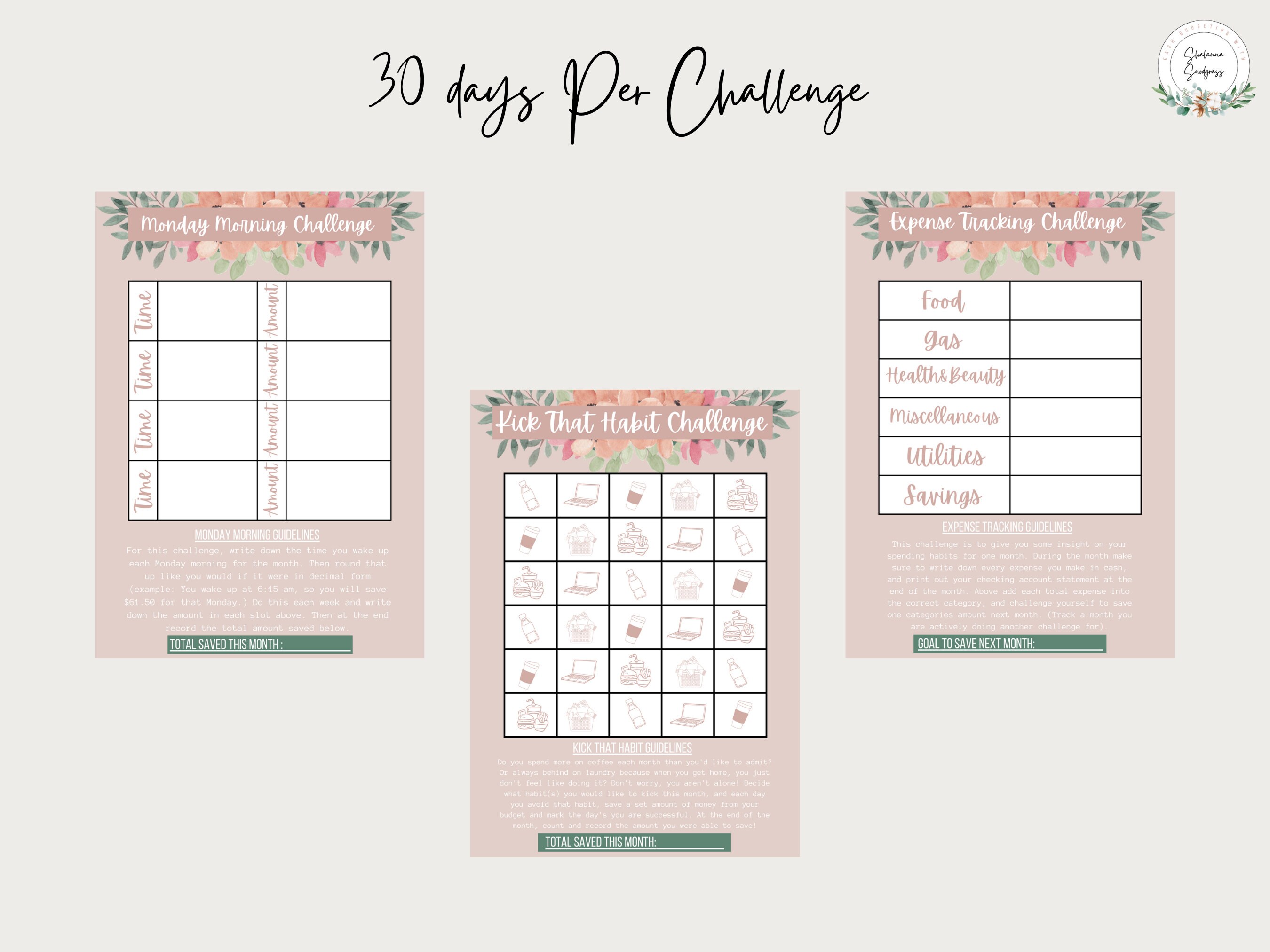 A5 Savings Challenge Bundle Printable Savings Challenges - Etsy