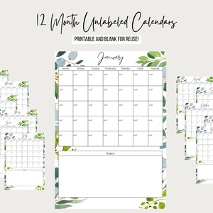 Digital Download Printable Weekly Menu, Shopping List and 12 Month ...