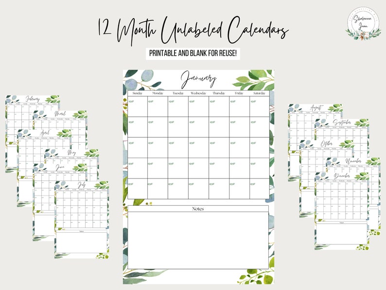 Digital Download Printable Weekly Menu, Shopping List and 12 Month ...