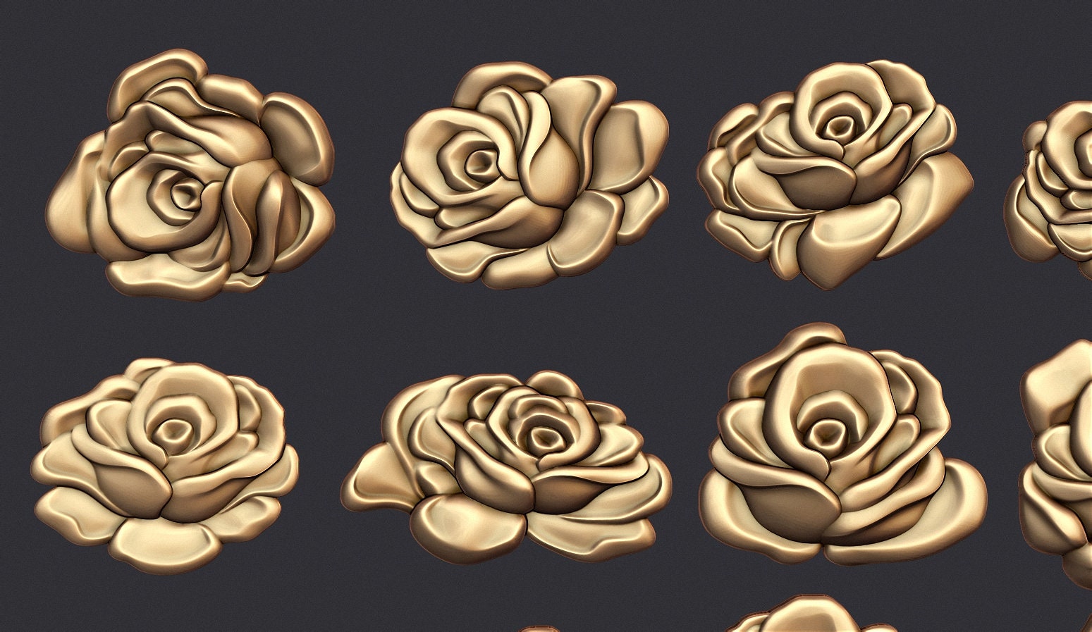 Roses Relief Set 3d Stl Model for Cnc and 3d Printer - Etsy