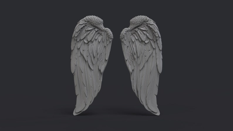 Angel Wings 3D STL Model for CNC Router 3D Printer Engraver Carving ...